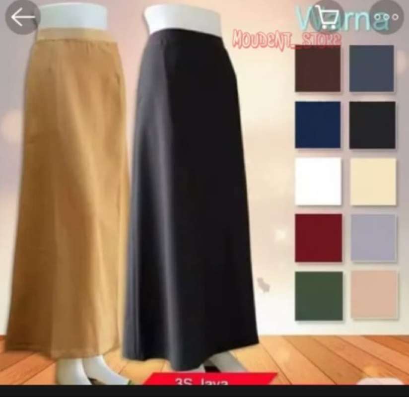 Promo Rok Kerja Wanita Terbaru Full Karet / Rok A Wanita Kerja Ukuran ...