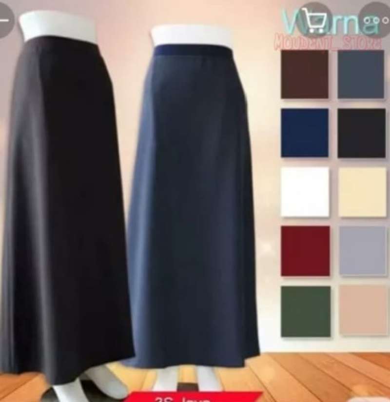 Promo Rok Kerja Wanita Terbaru Full Karet / Rok A Wanita Kerja Ukuran ...