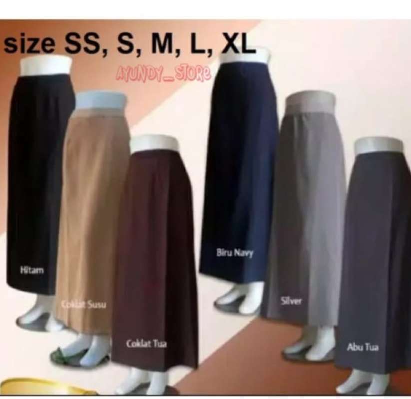 Promo Rok Kerja Wanita Terbaru Full Karet / Rok A Wanita Kerja Ukuran ...