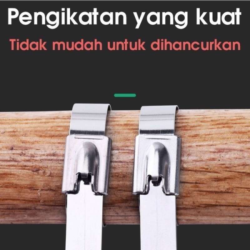 Jual Stainless Cable Ties Ikat Besi Kabel Tis Steel Metal Tie Lock ...