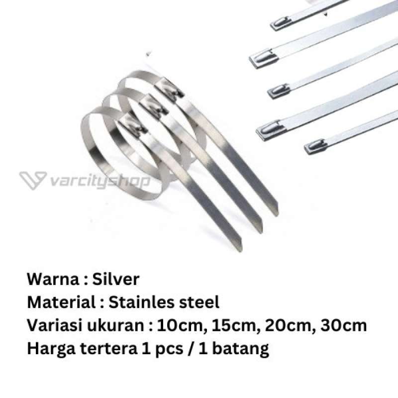 Jual Stainless Cable Ties Ikat Besi Kabel Tis Steel Metal Tie Lock ...