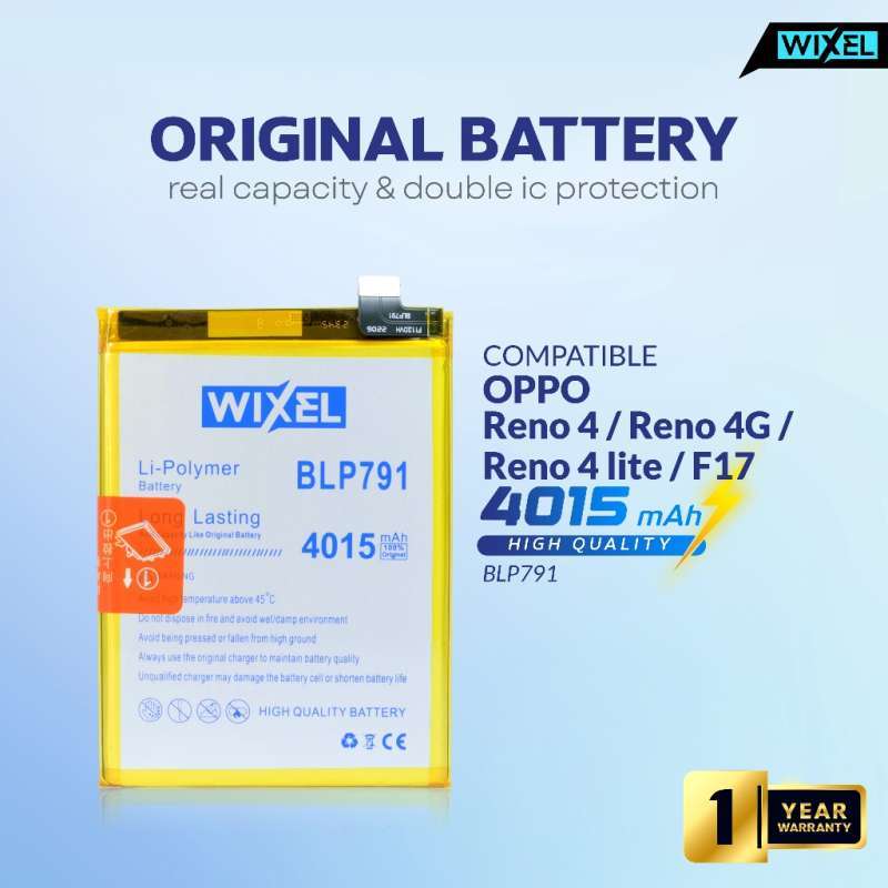 Promo Wixel Baterai Oppo Reno 4 Blp791 Double Power Real Capacity Batre ...