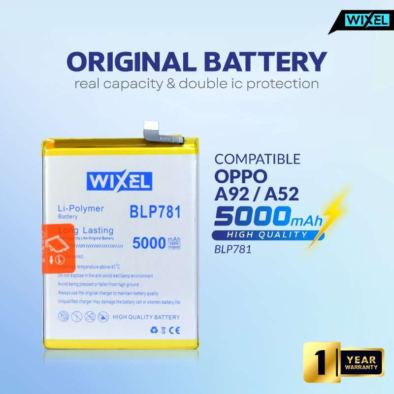 Promo Wixel Baterai Oppo A52 / Oppo A92 Blp781 Double Power Real ...