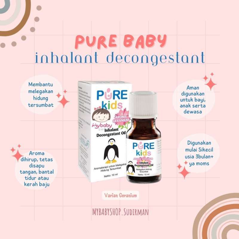 Jual Pure Kids Inhalant Decongestant Oil Geranium - Obat Hidung ...