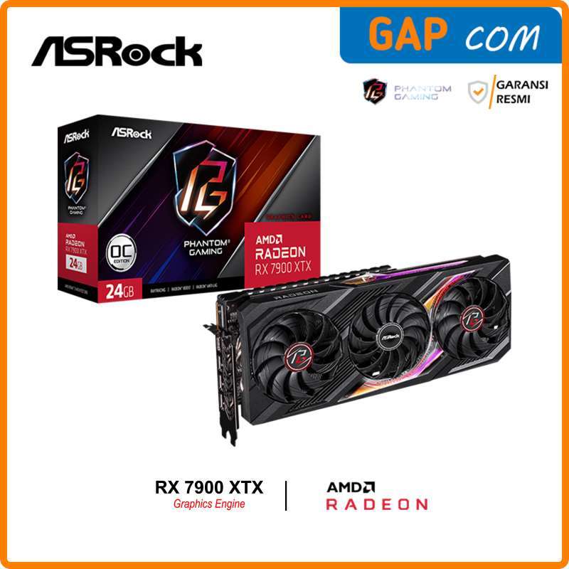 Jual Vga Asrock Amd Radeon Rx 7900 Xtx Phantom Gaming Oc 24gb Gddr6 ...