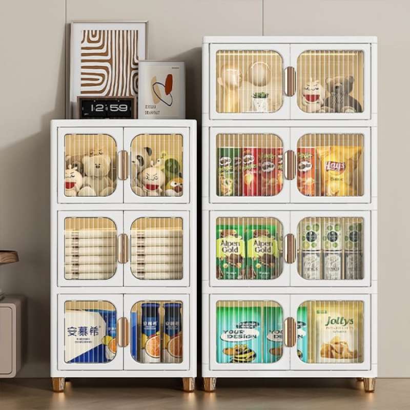 Promo Lemari Penyimpanan Multifungsi /rak Plastik Susun Transparan Plus ...