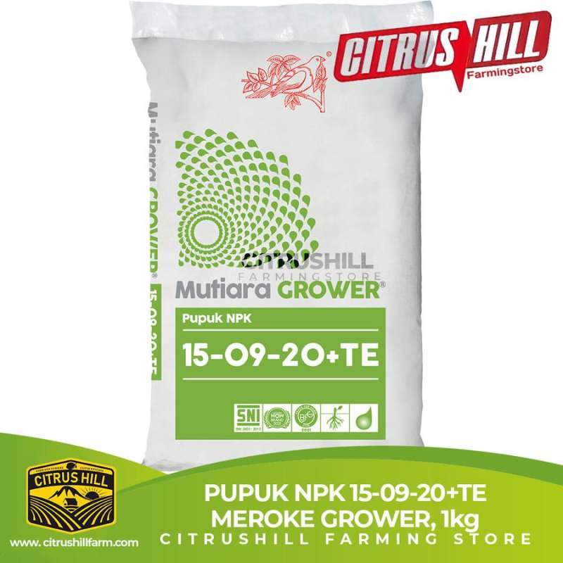 Jual Pupuk Npk Mutiara Grower 15 09 20+te - 1kg Di Seller Citrushill farmingstore - Antapani ...