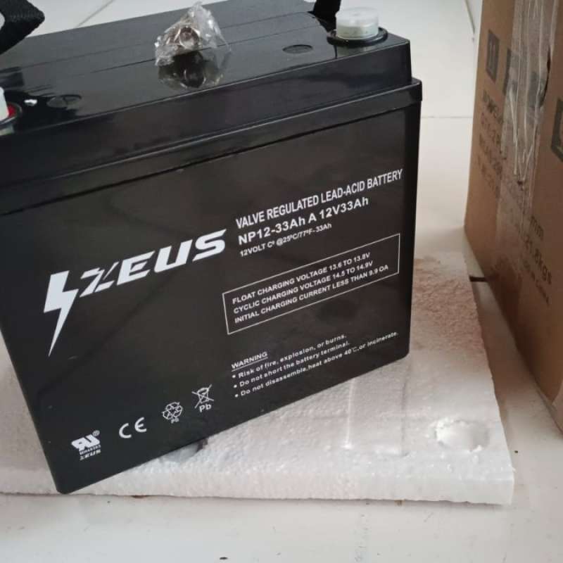 Promo Aki Kering Ups Dan Solar Panel Vrla Gel Zeus Battery 12v / 33ah ...