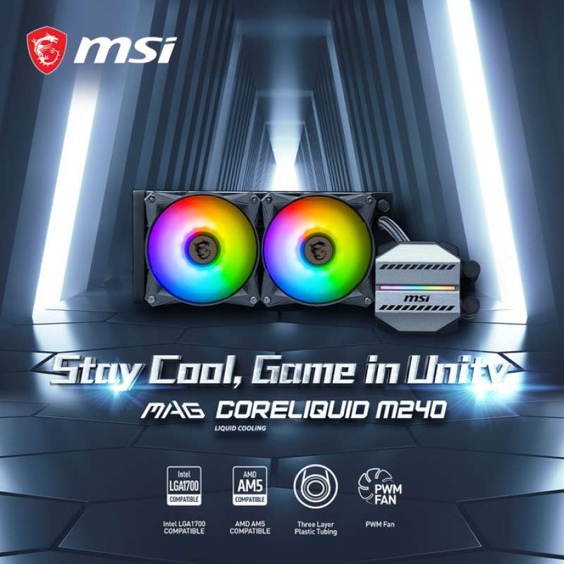 Promo Cpu Cooler Msi Mag Coreliquid M240 - Msi Core Liquid Cooling ...