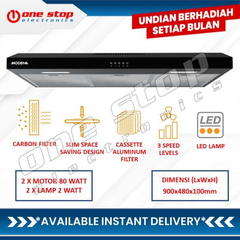 Jual [garansi Resmi] Modena Px 0921 Dbbk Slim Cooker Hood 90cm Di Seller Onestop Official Store ...