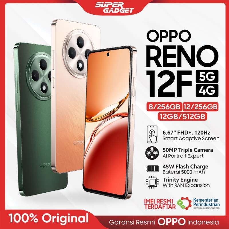 Jual Oppo Reno 12f 4g 5g 8/256 12/256 12/512 Ram 8 12 Rom 256 512 Gb Reno12 F Di Seller Super ...