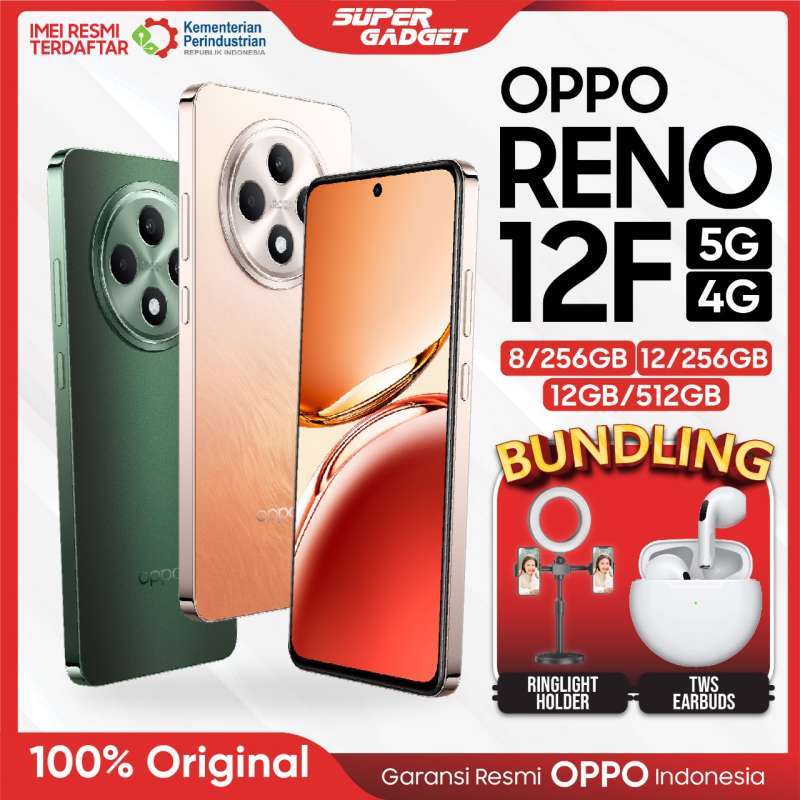 Promo OPPO Reno 12f 4g 5g 8/256 12/256 12/512 RAM 8 12 Rom 256 512 GB Reno12 F - Device Only 5g ...