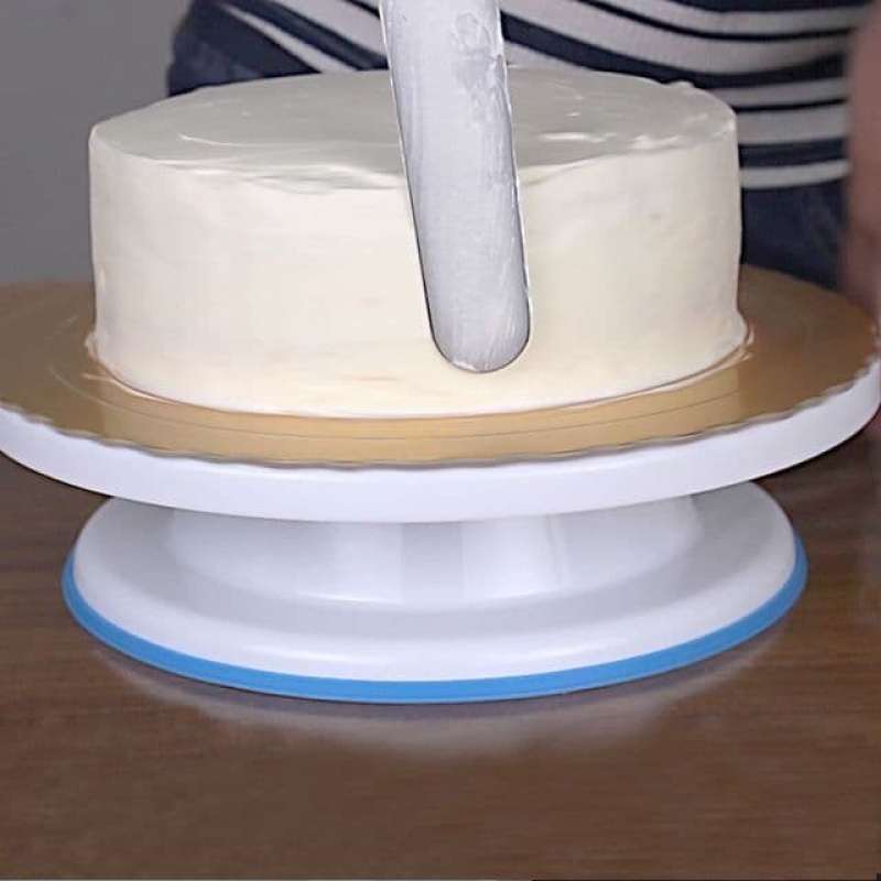 Promo Cake Rotary Stand Tray Lazy Susan Meja Putar Kue Ulang Tahun Anti ...