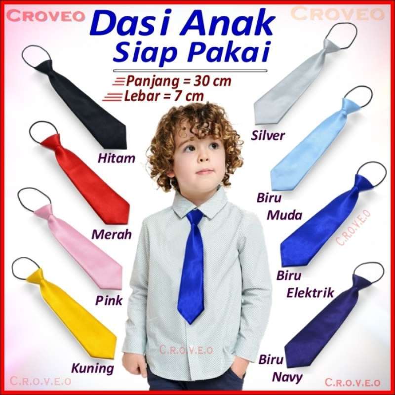 Jual Dasi Anak Instan Hitam Kecil Polos Anak2 Tk Laki Panjang Pesta ...