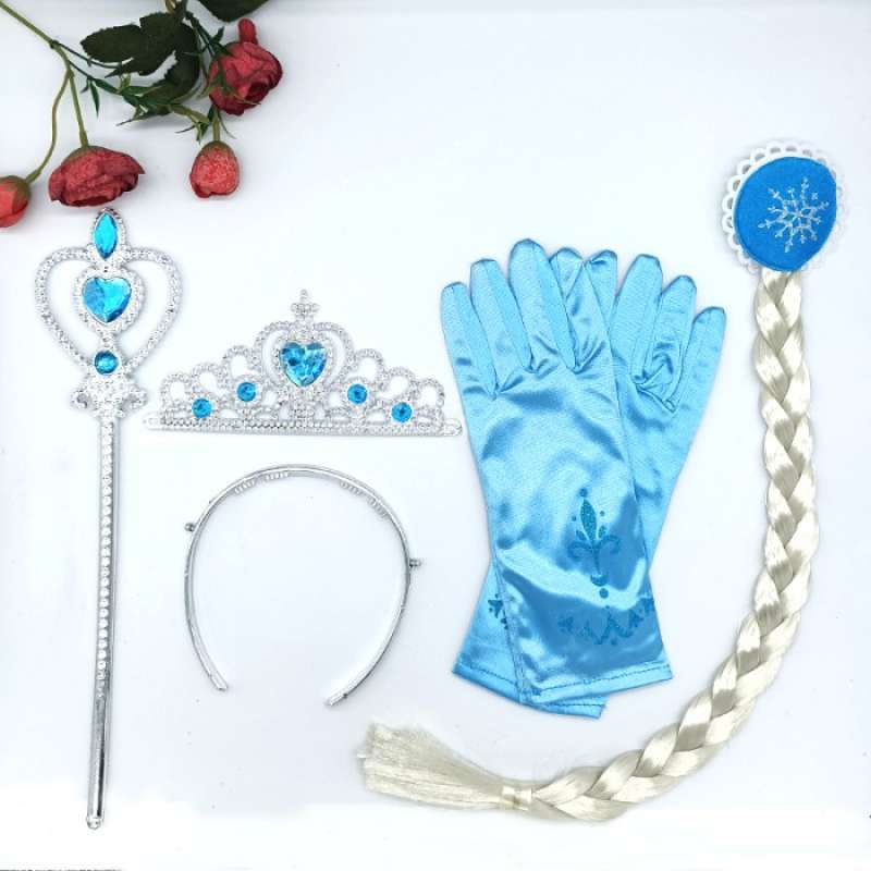 Jual Aksesoris Set Elsa Frozen Frosen Mahkota Tongkat Rambut Sarung ...