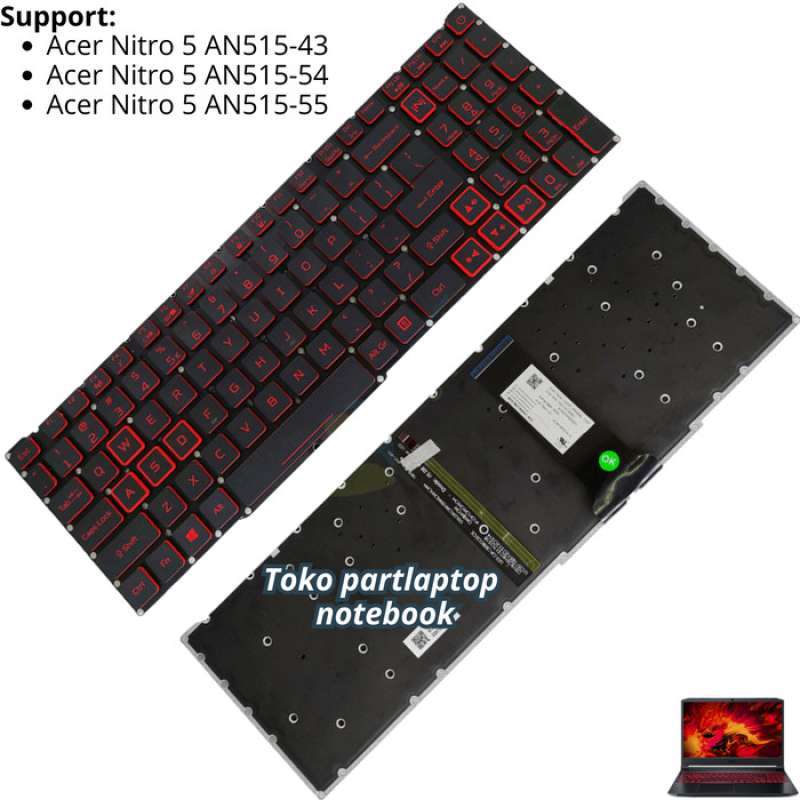 Promo Keyboard Nitro 5 An515-54 Backlit - Duct Diskon 23% Di Seller ...