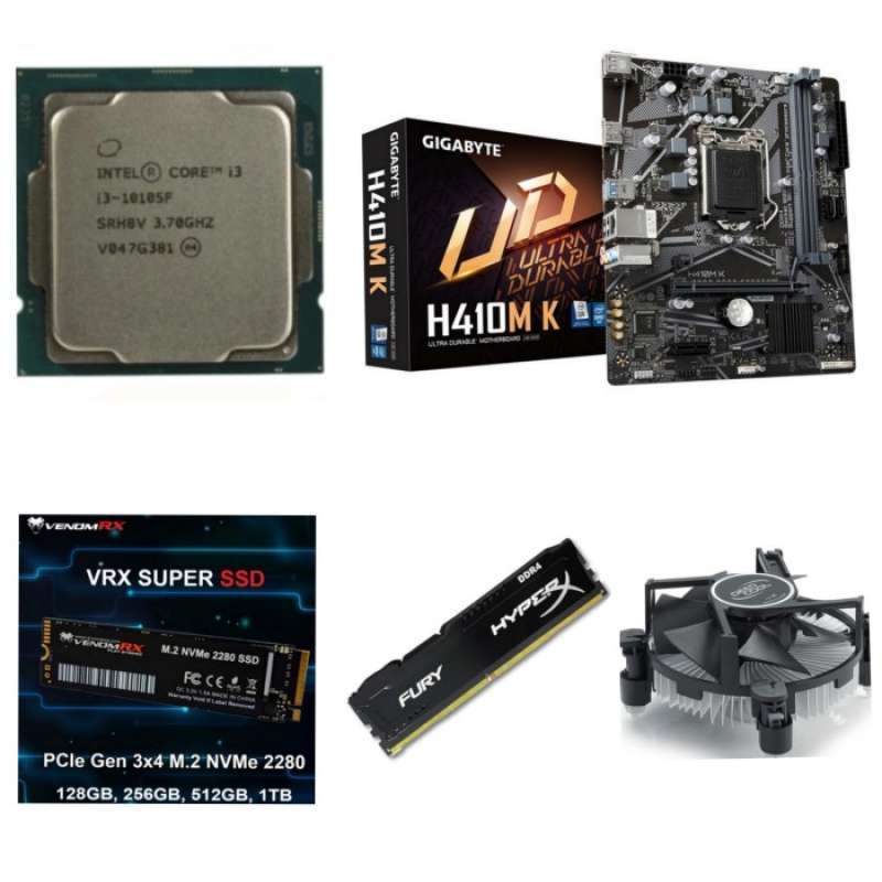 Promo Paket Cessor Intel Core I3 10105f Gen 10 Lga 1200 Ddr4 Nvme ...
