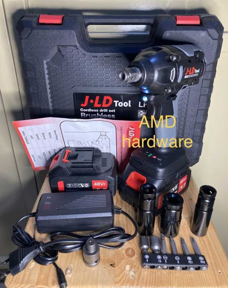 Jual Jv88 Jld Impact Wrench Cordless Brushless Buka Baut Sock Baterai 48v - Jld Merah 350nm Di ...