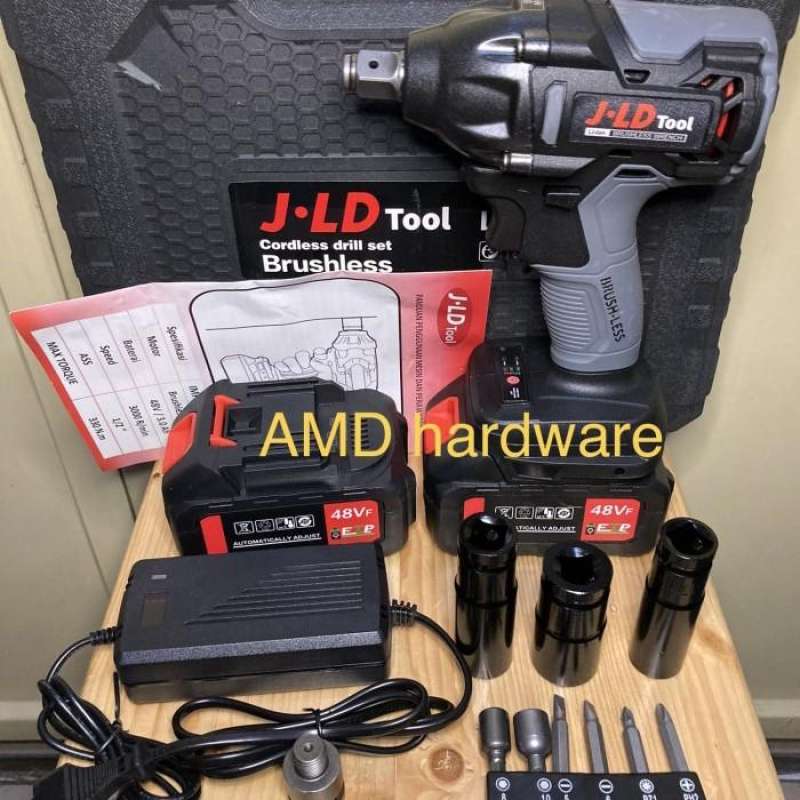 Jual Jv88 Jld Impact Wrench Cordless Brushless Buka Baut Sock Baterai ...