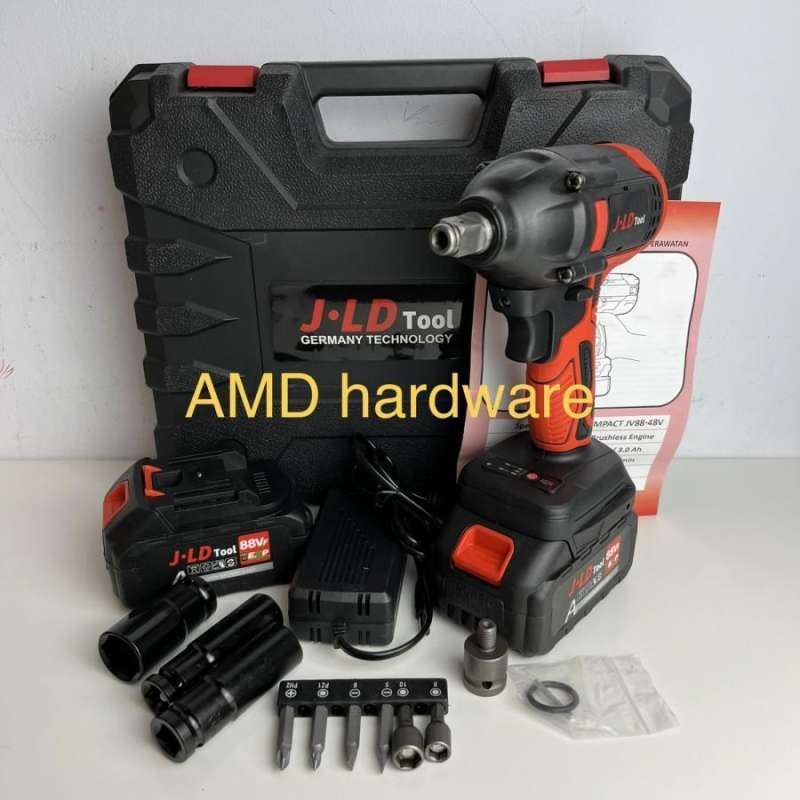 Jual Jv88 Jld Impact Wrench Cordless Brushless Buka Baut Sock Baterai ...