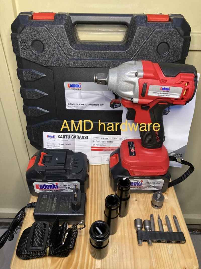 Jual Mesin Impact Wrench Cordless Brushless Buka Sock Set 21v Kodenki ...