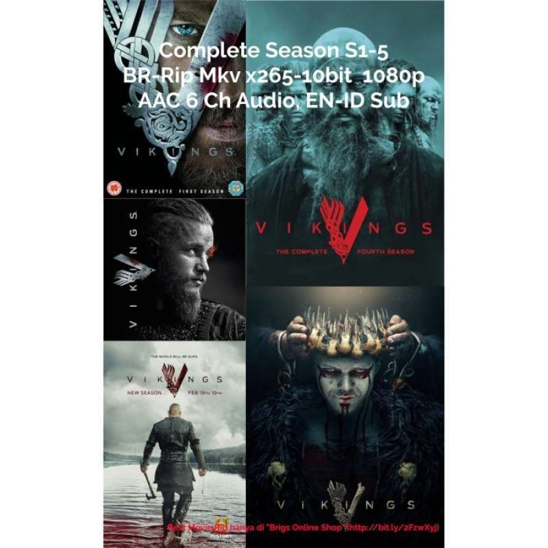 Jual History Vikings Tv Serial Complete Season 1-5 Brrip Mkv 1080p 6ch ...