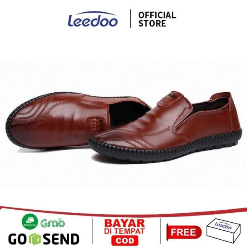 Jual Leedoo Sepatu Slip On Sepatu Pantofel Formal Pria Casual Kerja Mc403 - Cokelat 44 Di Seller ...