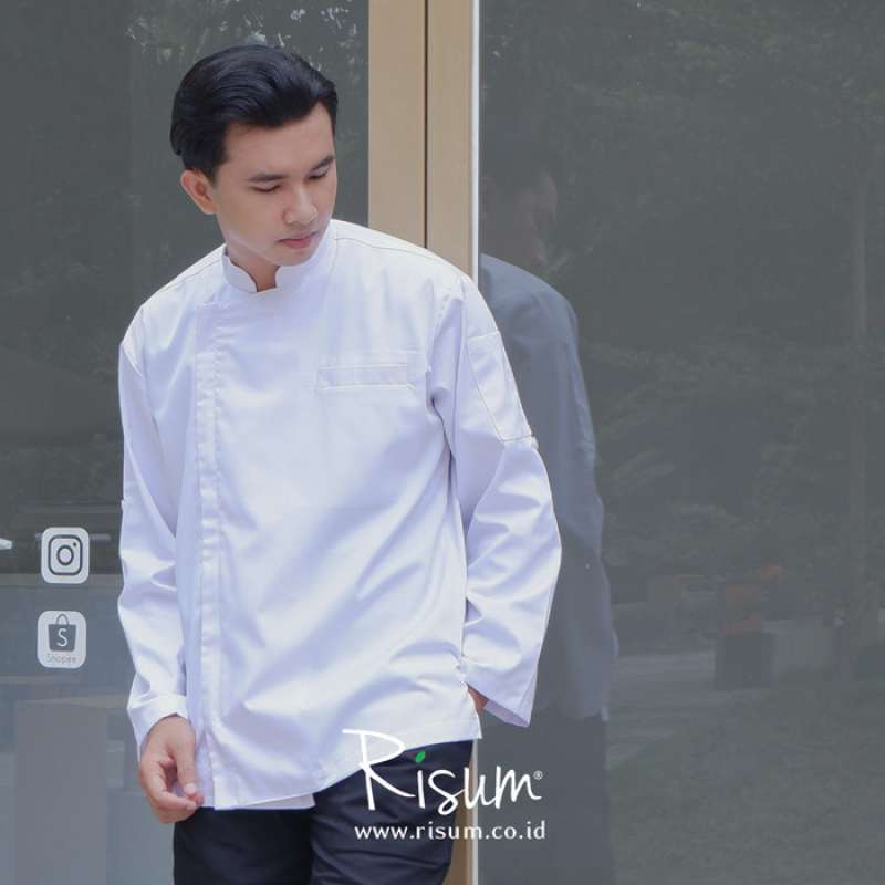 Jual Baju Koki/chef Kandis - Lengan Panjang Risum - Putih L Di Seller Wd_store - Cengkareng ...