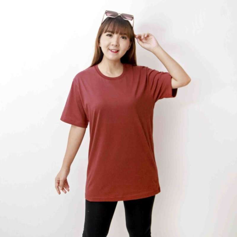 Promo Kaos Polos Cotton Combed 30s Warna Terbaruu..!!!! - Merah Bata ...