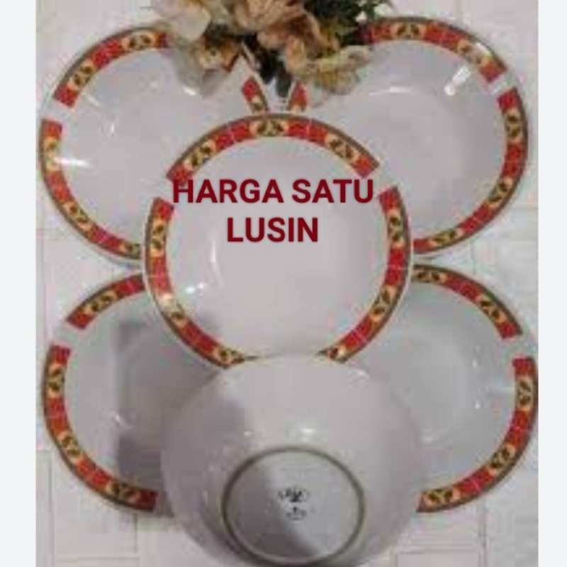 Promo Piring Makan Keramik Motif Lilia Harga 1 Lusin Piring Keramik ...