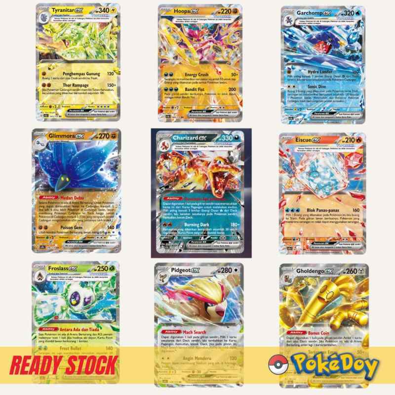 Jual Kartu Pokemon Ex Rr Kilau Hitam Indonesia Sv3s Tcg Holo Foil Rare Ori - Tyranitar Ex Di ...