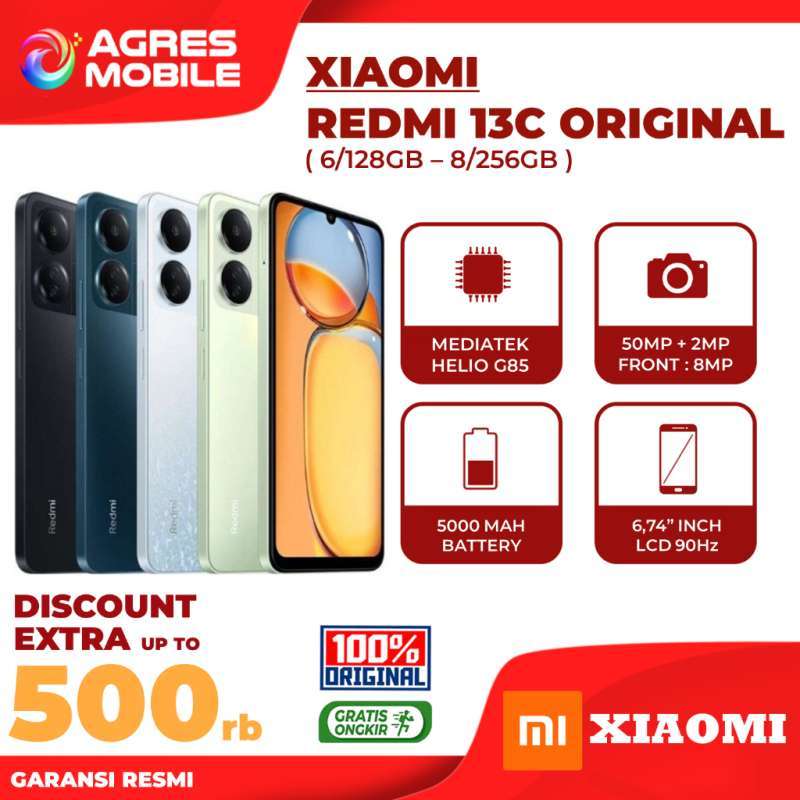 Promo Xiaomi Redmi 13c 6gb/128gb - 8gb/256gb 50mp Ai Camera Garansi Resmi Diskon 29% Di Seller ...