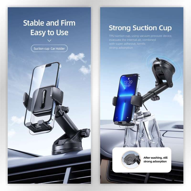 Promo Usams Zj072 Car Center Console Retractable Transparent Holder ...