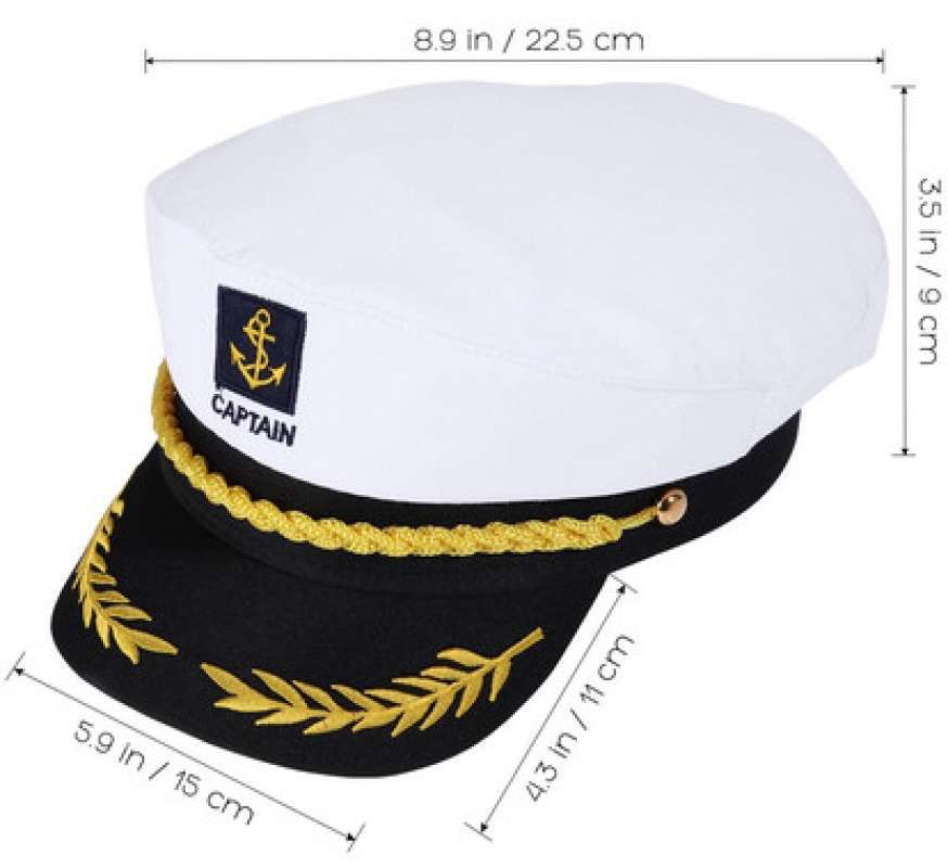 Jual Topi Sailor Navy Pelaut Kapten Pirates Bajak Laut Cosplay ...
