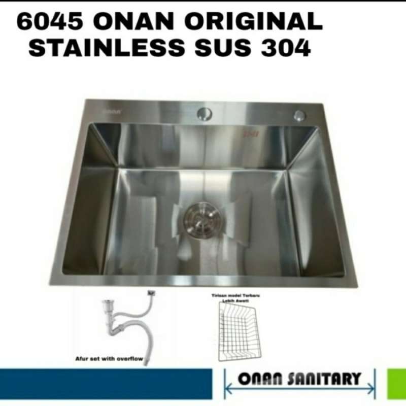 Promo Kitchen Sink Onan 6045 Stainless Sus 304 Bak Cuci Piring ...