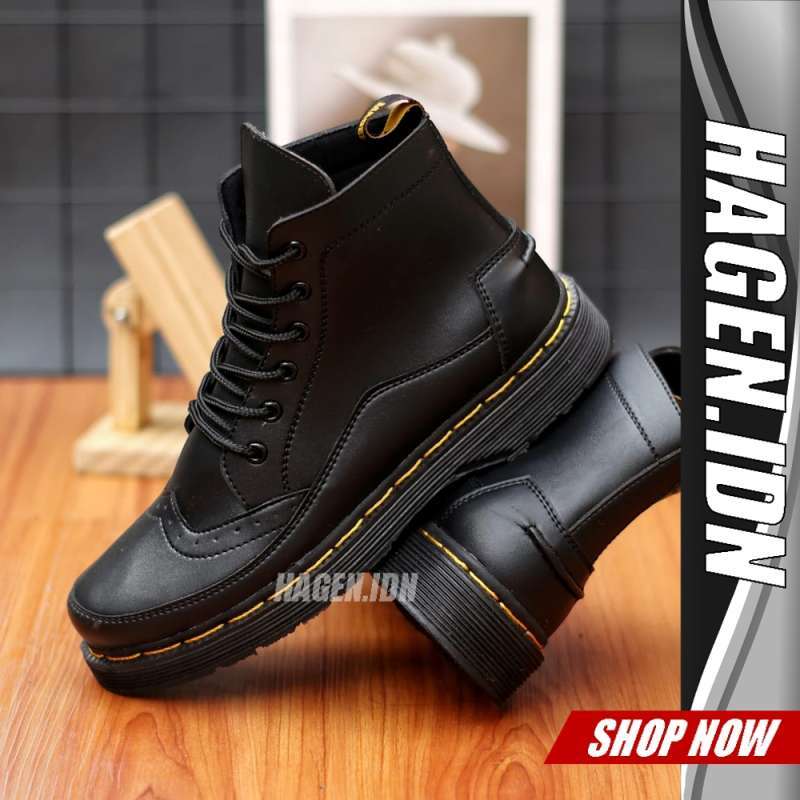 Promo Aquata Sepatu Docmart Pria Hitam Tinggi Casual Original - 41 ...