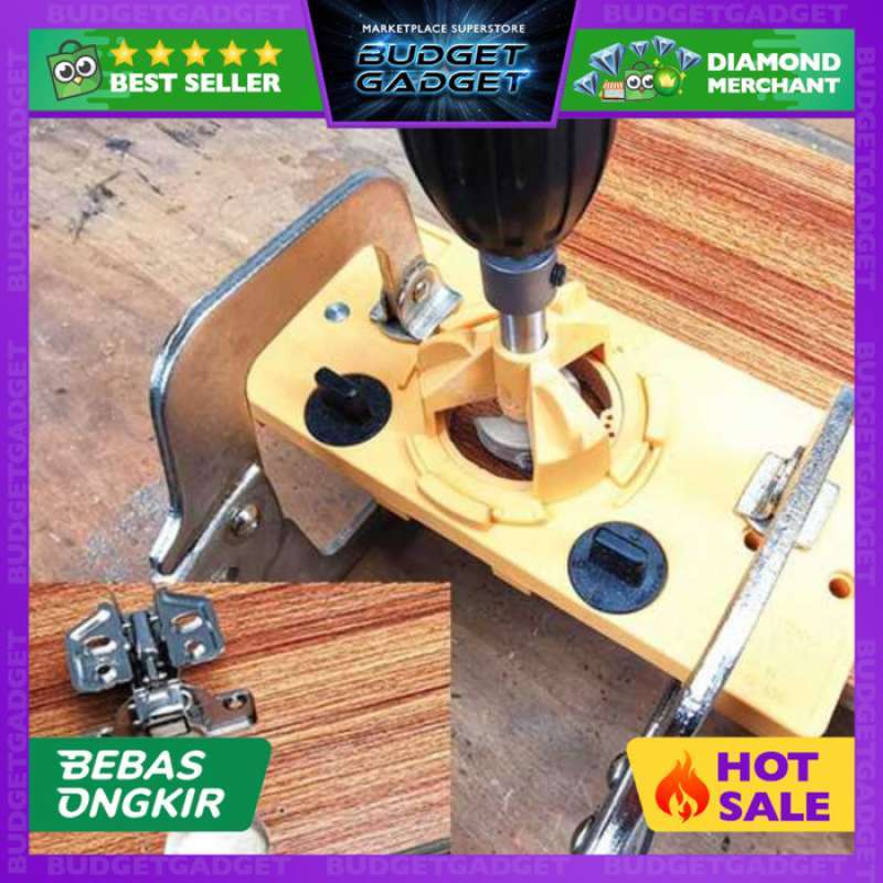 Promo Xcan Alat Bantu Bor Hinge Jig Drill Guide Positioner 35mm - Wx013 ...