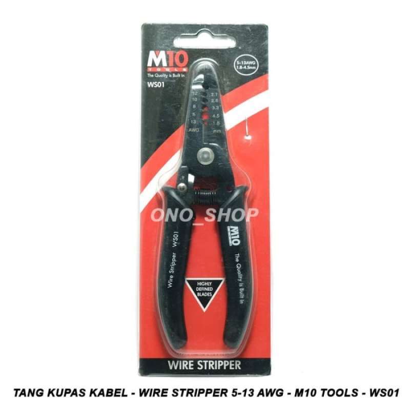Promo Tang Kupas Kabel - Wire Stripper 5-13 Awg - M10 Tools - Ws01 ...