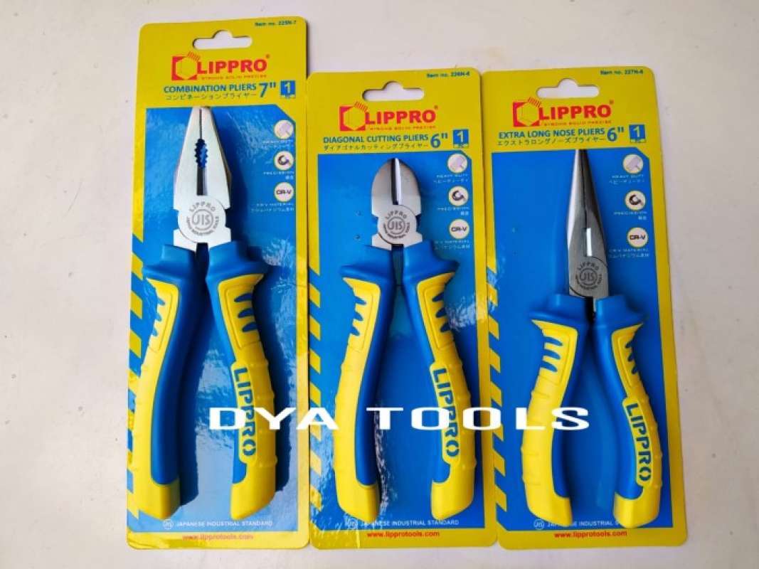 Promo Lippro Set Tang Kombinasi Lancip Potong Heavy Duty 6 6 7 Komplit ...
