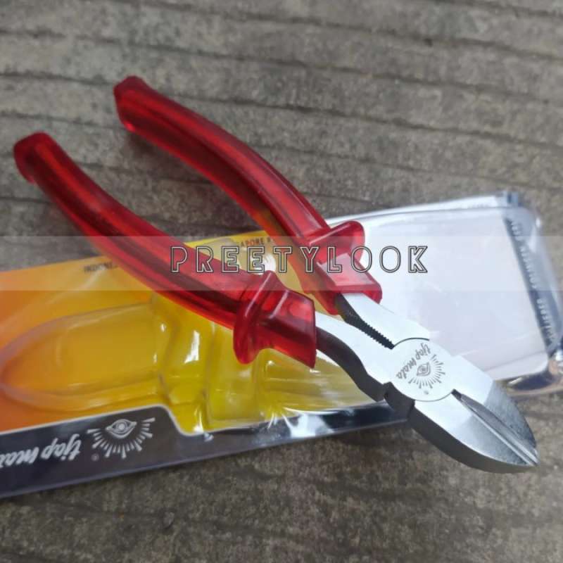 Promo Tang Potong Diagonal Plier Tjap Mata 7 Inch Diskon 23% Di Seller ...