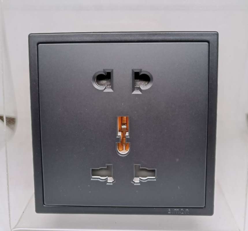 Promo Simon I7 Black Doff / Matt Black Socket And 2 Pin Socket Diskon ...