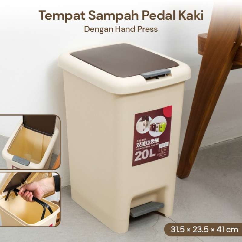 Promo Promo- Tempat Sampah Injak Kaki 10l/20l Tong Sampah Plastik Trash ...