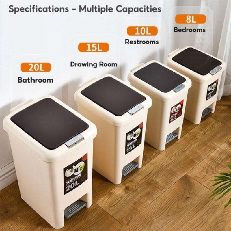 Promo Promo- Tempat Sampah Injak 8l/10l/15l/20l Tempat Sampah Plastik ...