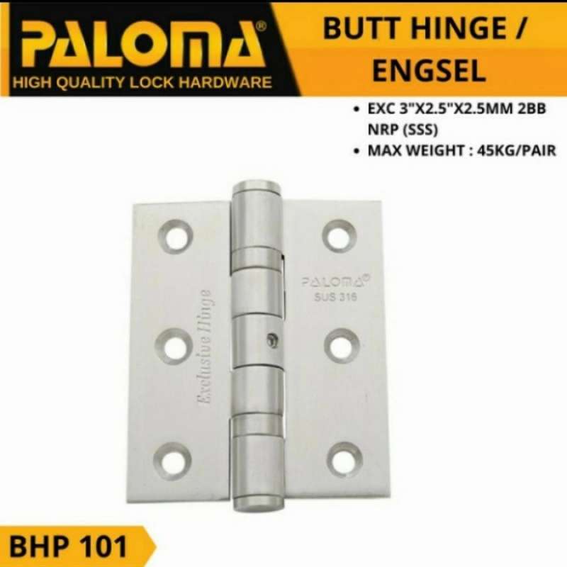 Promo Bhp 101 Engsel Jendela 3x2,5x2mm 2bb Nrp Stainless Sus 316 Diskon 23% Di Seller Kulee ...