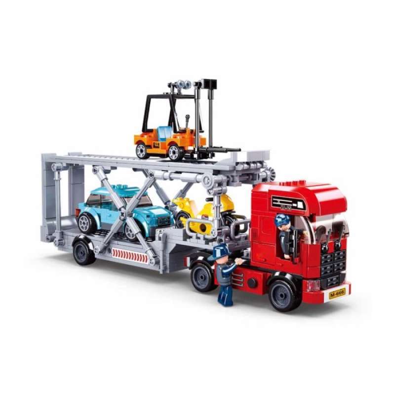 Promo Mainan Brick Lego Sluban Town Truk Pengangkut Mobil M38 B0880 ...