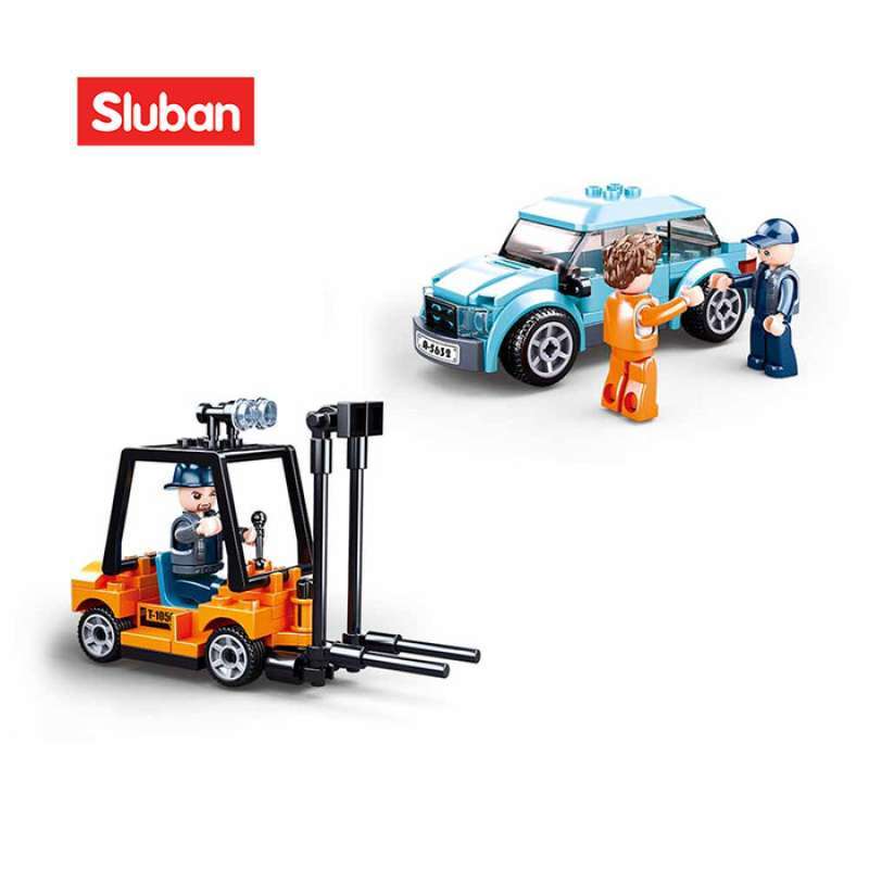 Promo Mainan Brick Lego Sluban Town Truk Pengangkut Mobil M38 B0880 ...