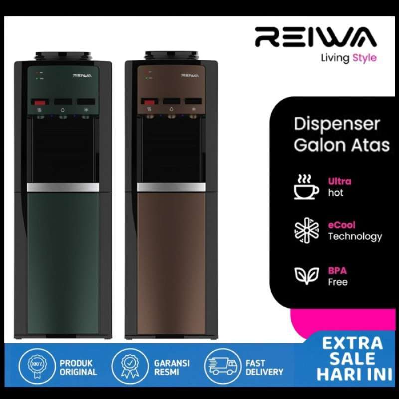 Promo Reiwa Dispenser Galon Atas Ds 1302egn/ds1302tmc - 3 Kran Panas ...
