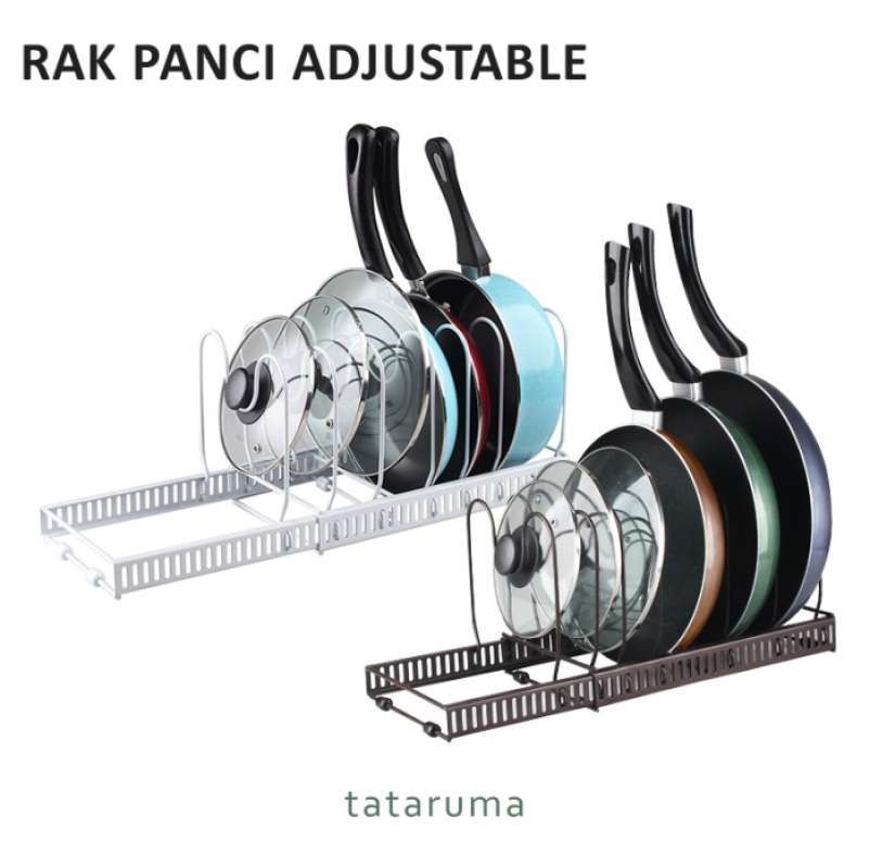 Promo Tokku - Rak Panci Dapur Adjustable Besi Multifungsi Diskon 23% Di ...