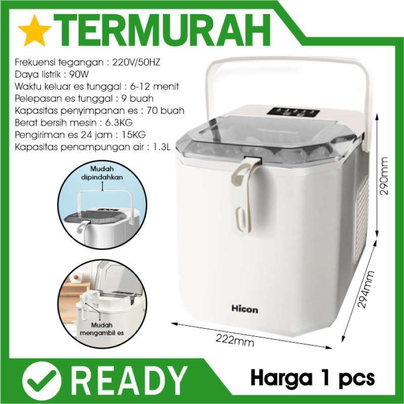 Promo Mesin Es Cube Iceler Pembuat Jadi Batu Ice Maker Portable Diskon ...