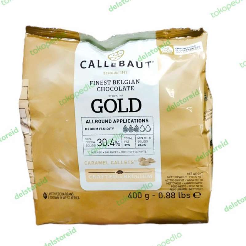 Promo Callebaut Finest Belgian Chocolate Gold 400 Gr Diskon 23% Di ...